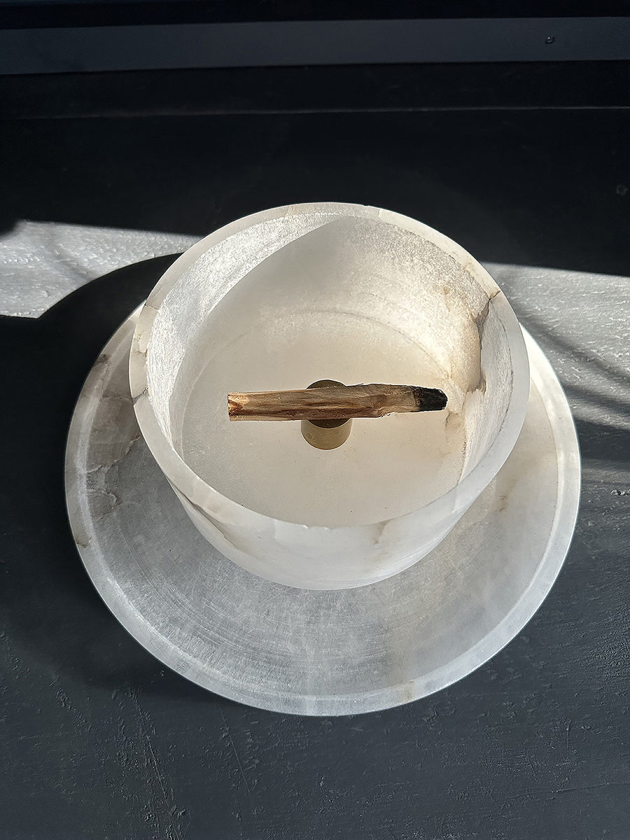 Alabaster Round Tray