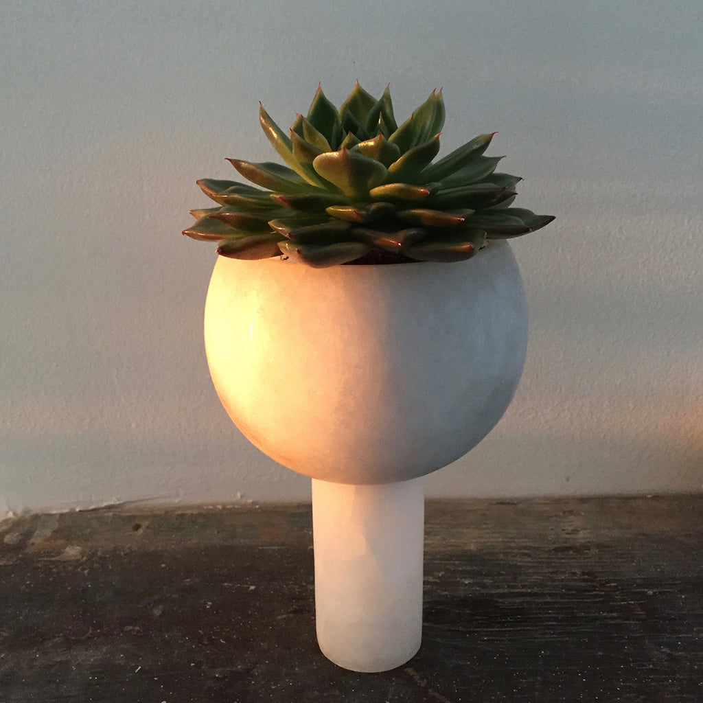 Orb Planter Medium - Alabaster